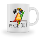 Reggae Parrot peace out Papagei Geschenk | Herren Basic Shirt - Shirtee ...