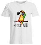 Reggae Parrot peace out Papagei Geschenk | Herren Basic Shirt - Shirtee ...