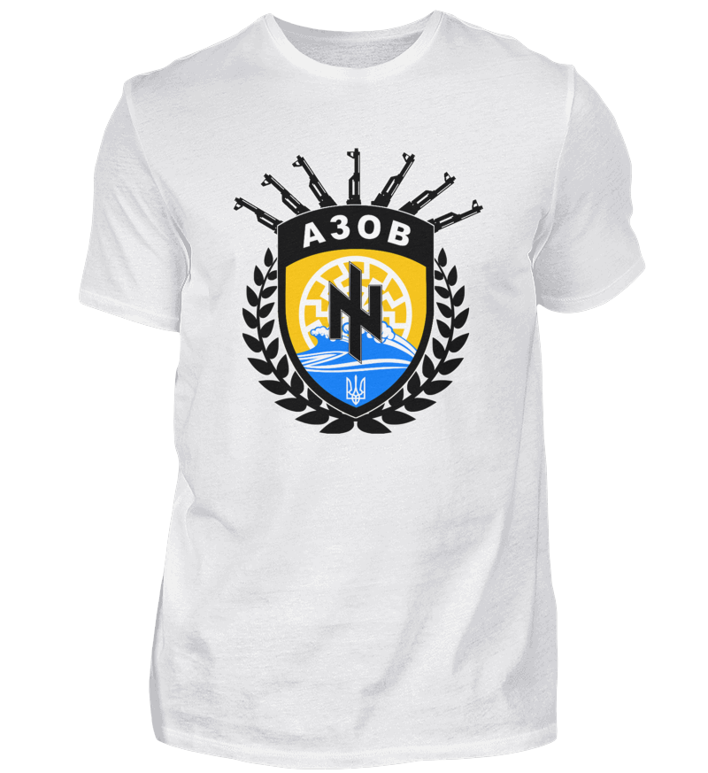 Ukraine Azov badge Slava Ukraini | Herren Basic T-Shirt - Shirtee.de ...