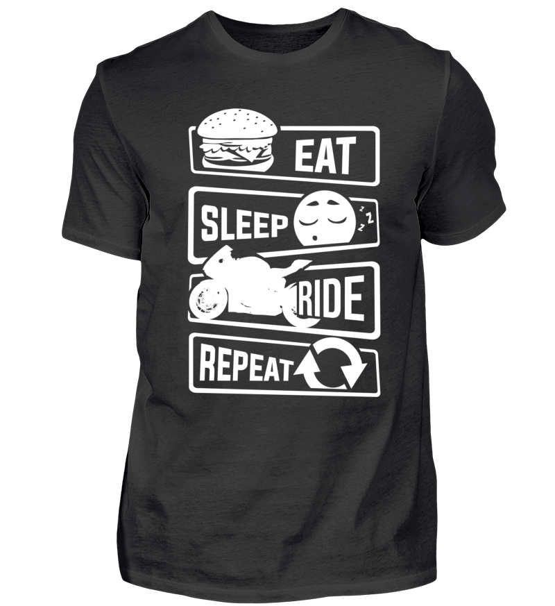 Eat Sleep Ride Repeat - Motorcycle Biker | Herren Basic T-Shirt ...